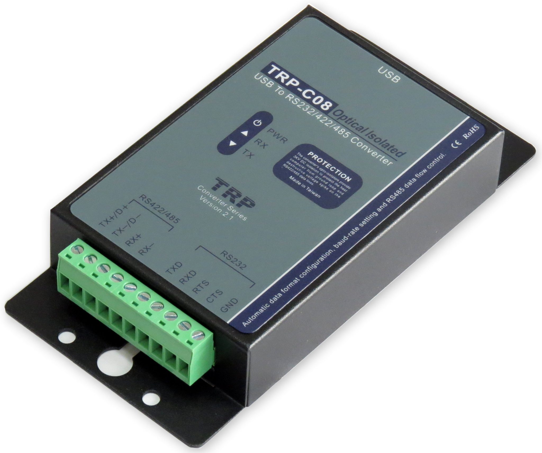 TRP-C08 USB to RS-232/422/485 Isolated Converter.(Version:2.1) – 鑫奕通科技有限公司
